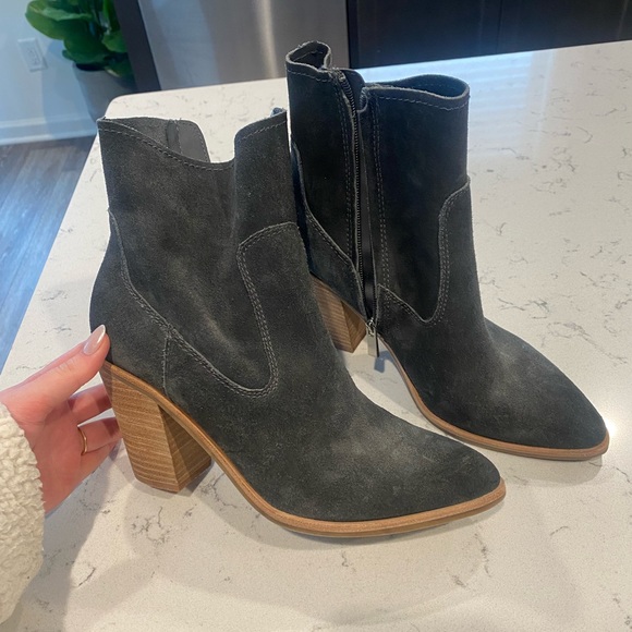 Treasure & Bond | Shoes | Treasure And Bond Washed Black Suede Booties ...